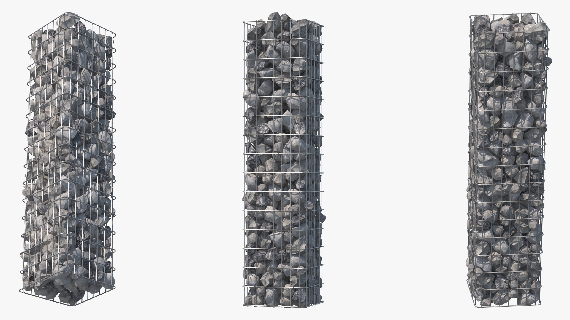 Gabion Column 3D Model - TurboSquid 2340147