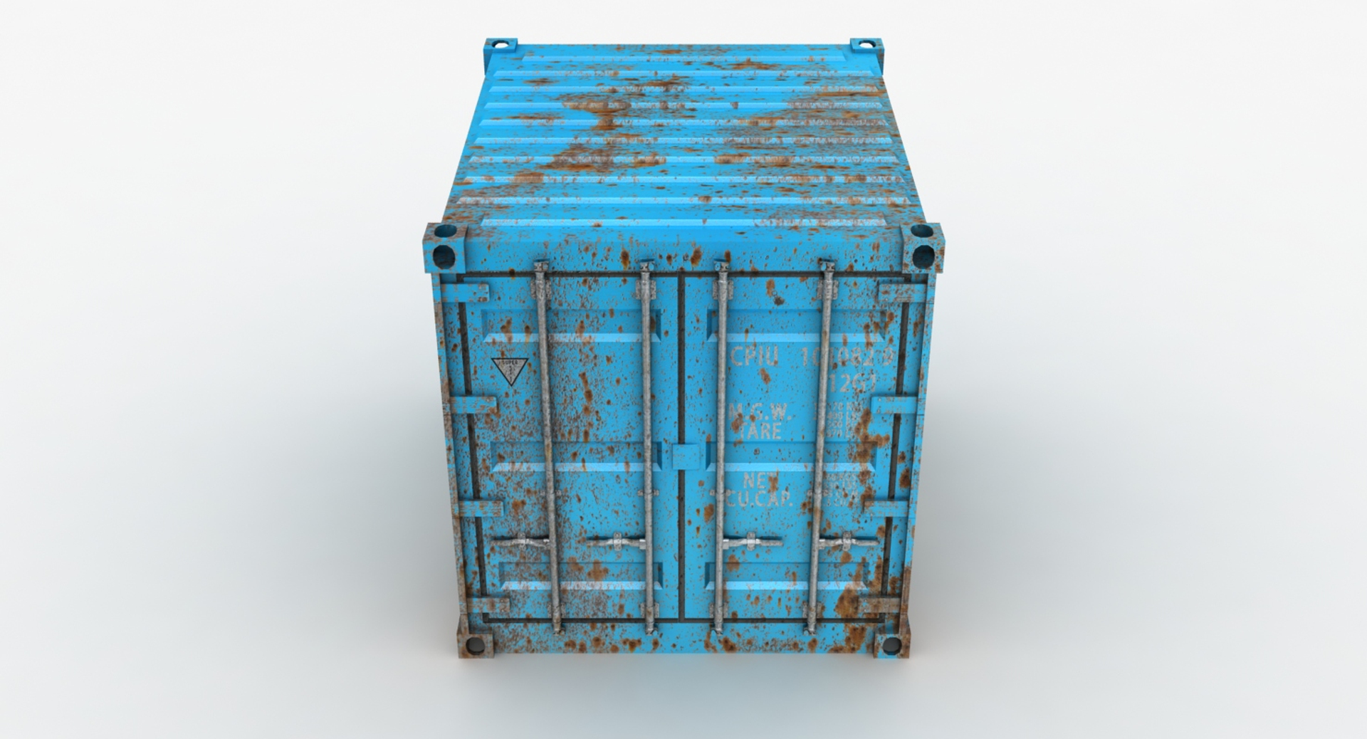 Rusty Container 10ft Azure 3D Model - TurboSquid 1294559