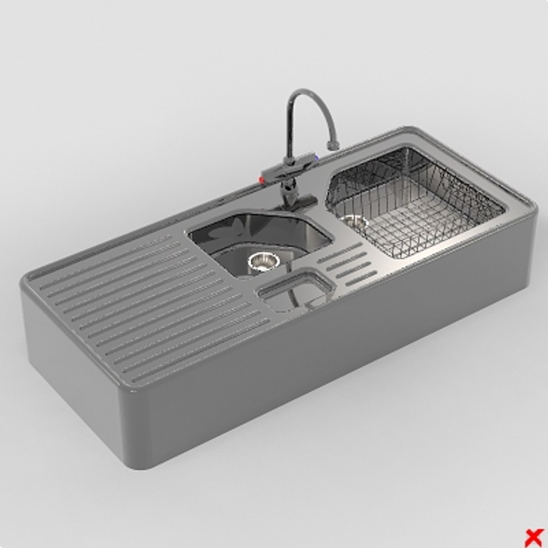 3d model kitchen sink