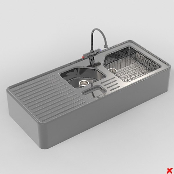 3d model kitchen sink