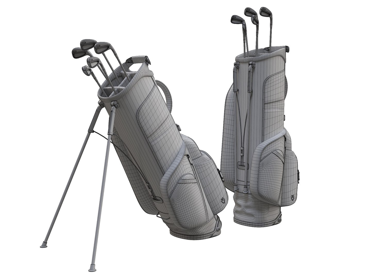 3D Model Golf Bag Vessel Player IV Pro White - TurboSquid 2182712
