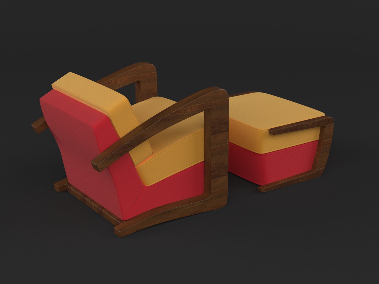 Armchair chair 3D - TurboSquid 1463252