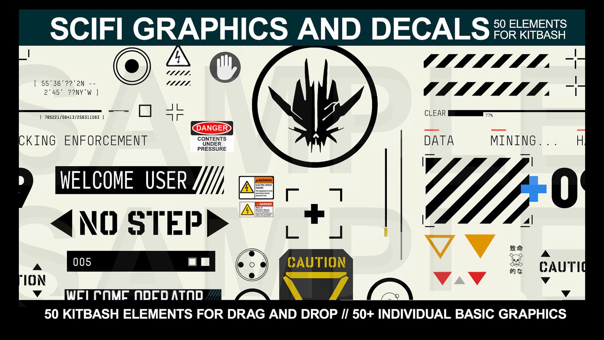 3D модель Sci-fi Graphics and Decals - TurboSquid 1972689