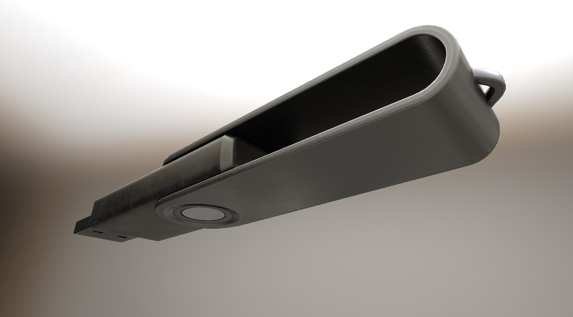 3d Version Usb Stick Aluminium Model