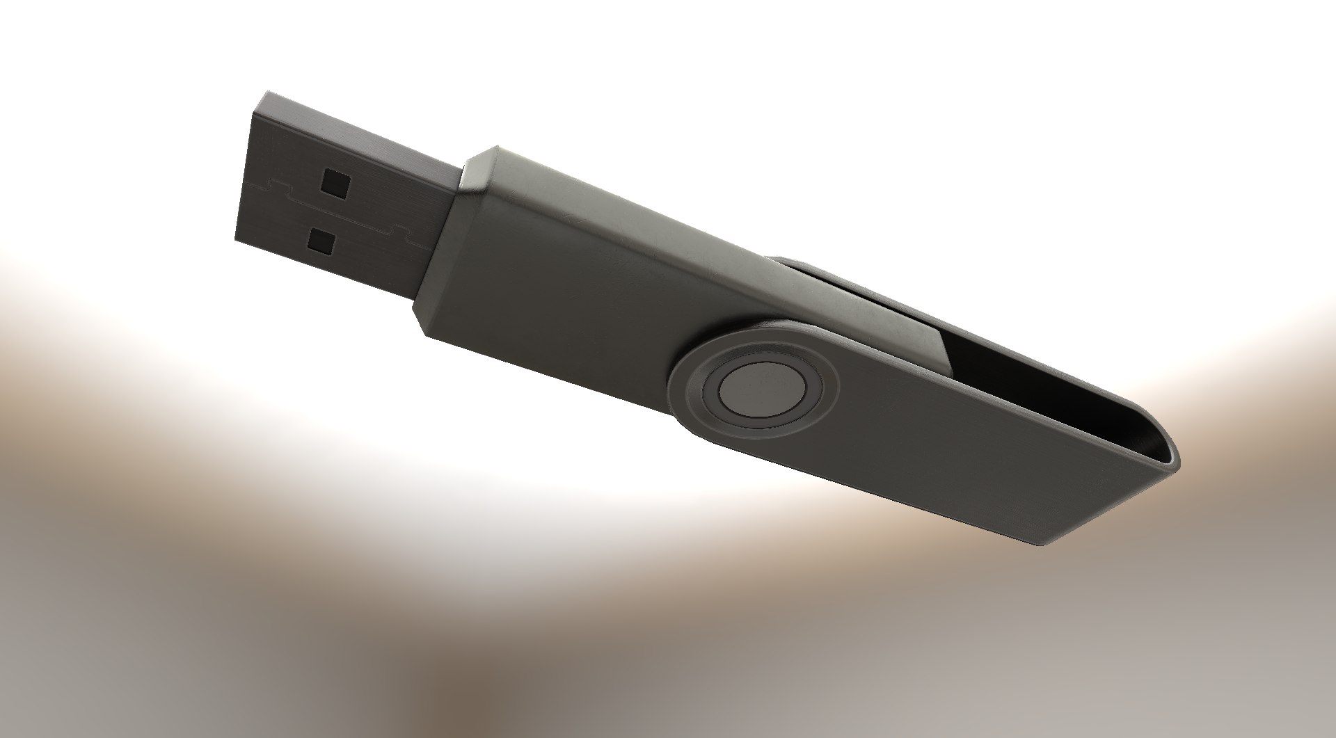 3d Version Usb Stick Aluminium Model