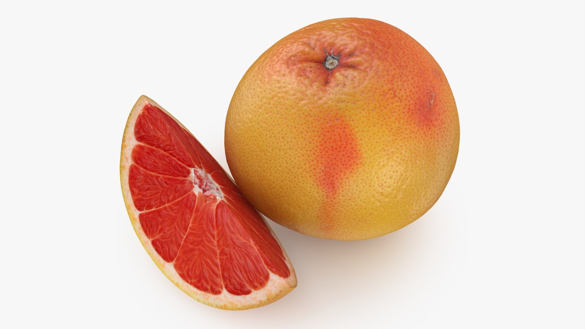 3D Grapefruit Whole Slice - TurboSquid 2225909