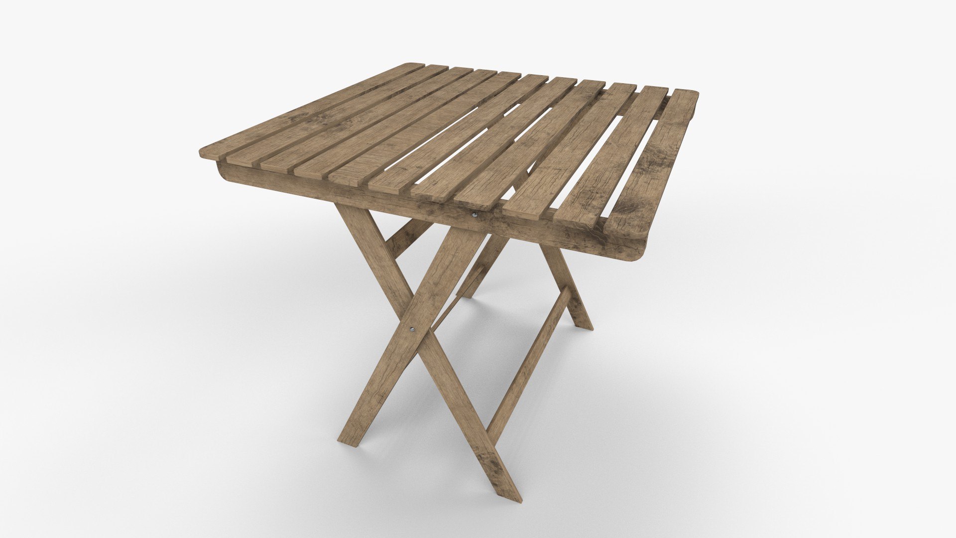 Wooden Garden Table 3D Model - TurboSquid 1606998