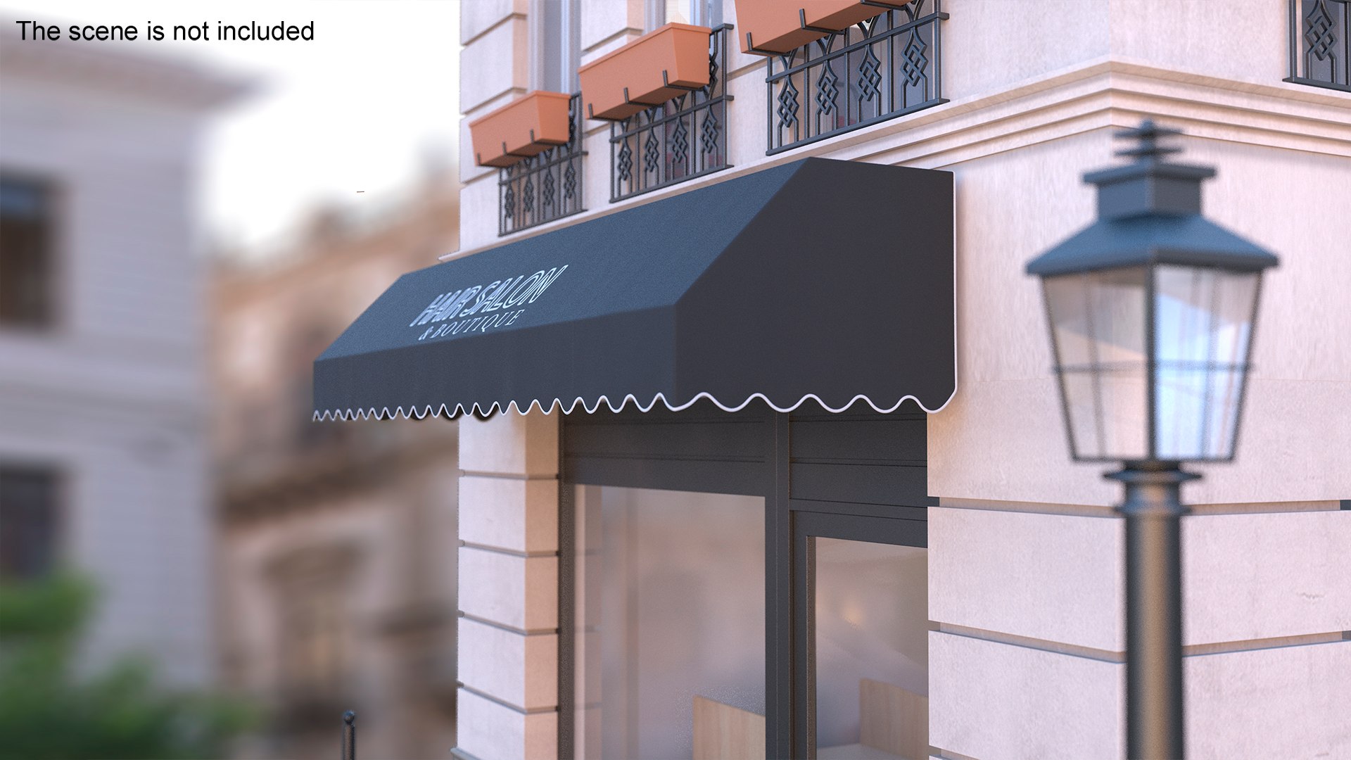 3D Storefront Awning Tent Gray - TurboSquid 2201920