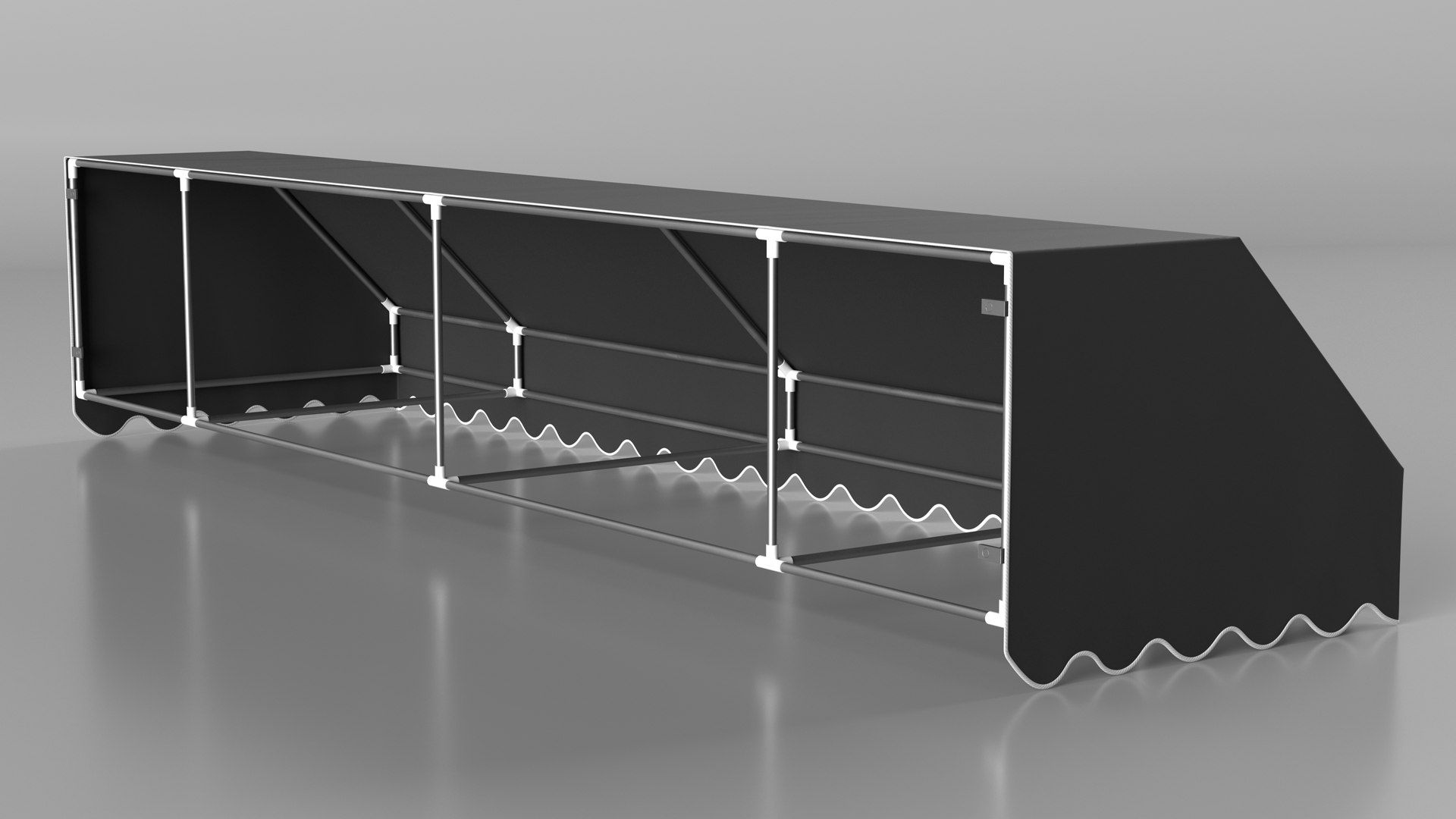 3D Storefront Awning Tent Gray - TurboSquid 2201920