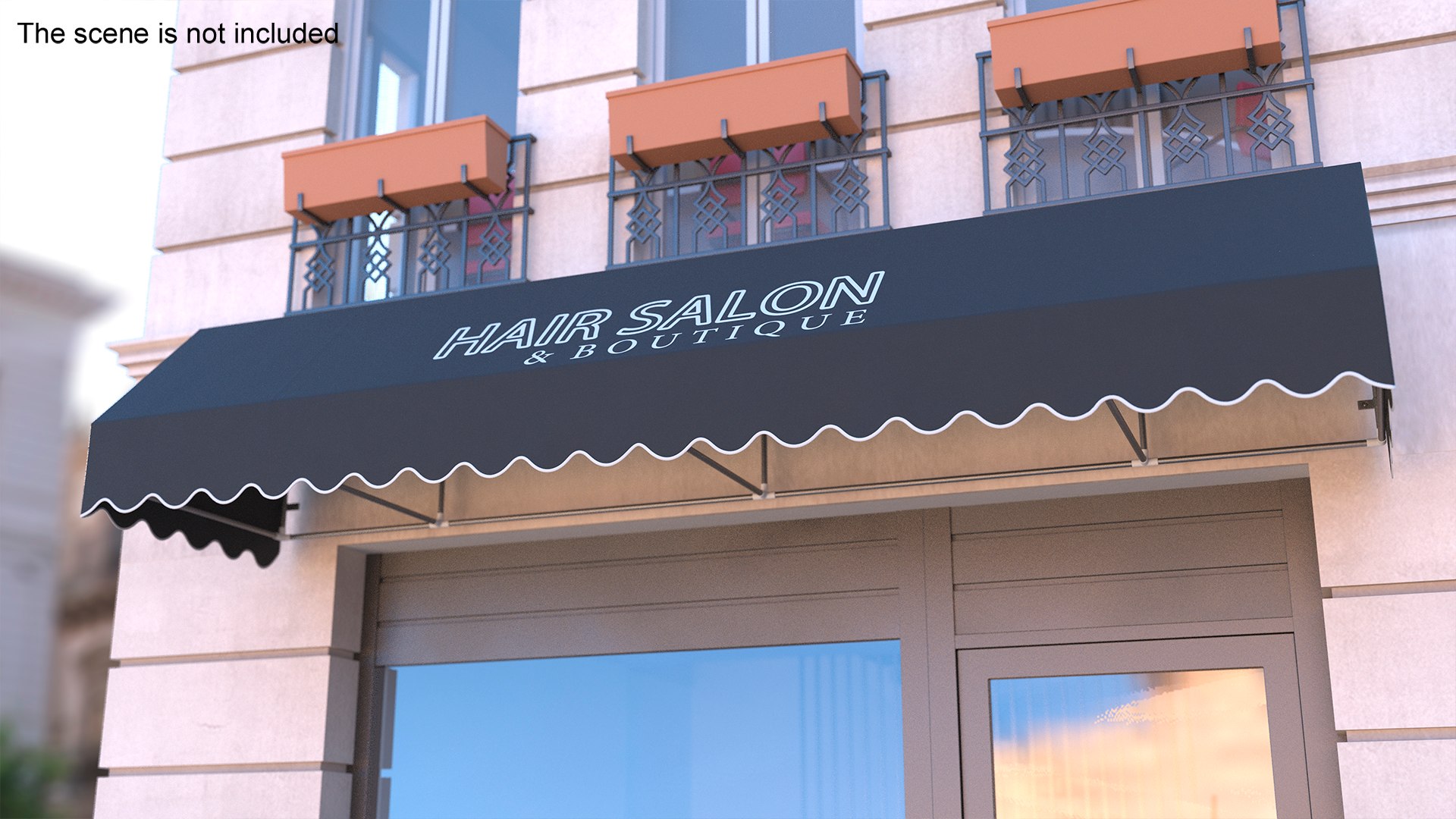 3D Storefront Awning Tent Gray - TurboSquid 2201920