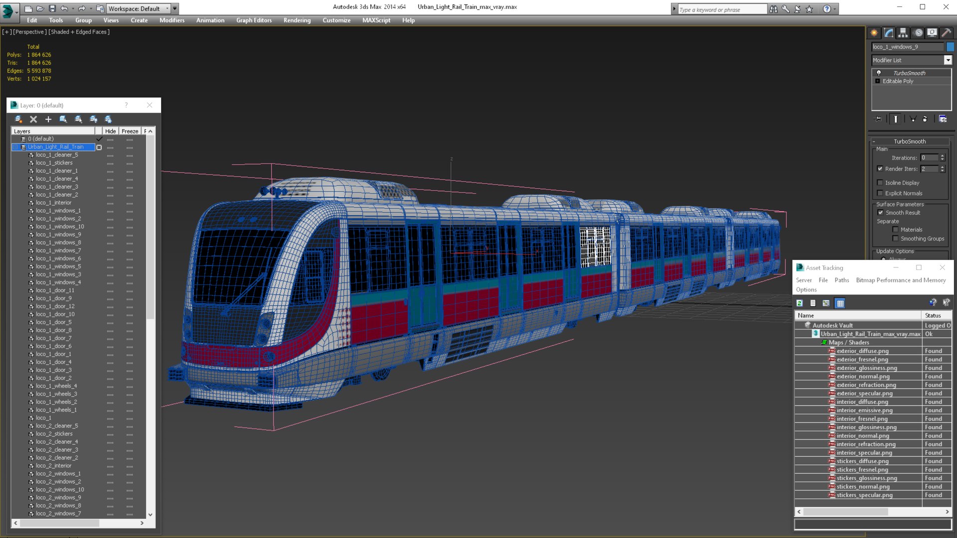 Urban Light Rail Train model - TurboSquid 1886724