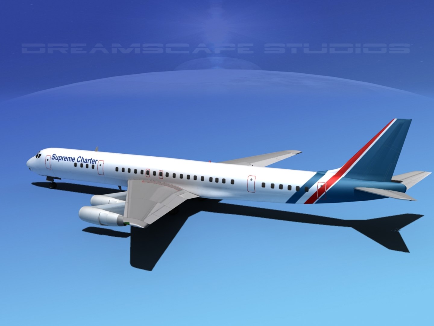 3d Douglas Dc-8 Model