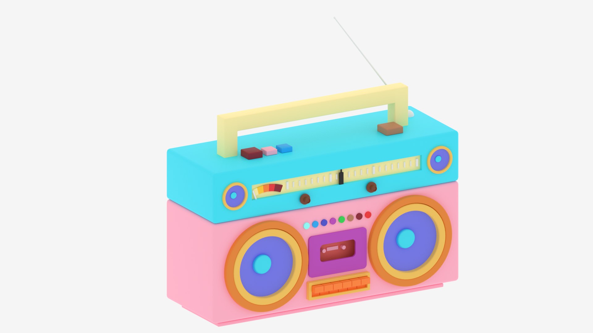 3D Cartoon Boombox Model - TurboSquid 1844377