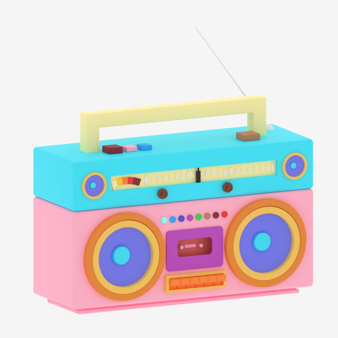 3D Cartoon Boombox Model - TurboSquid 1844377