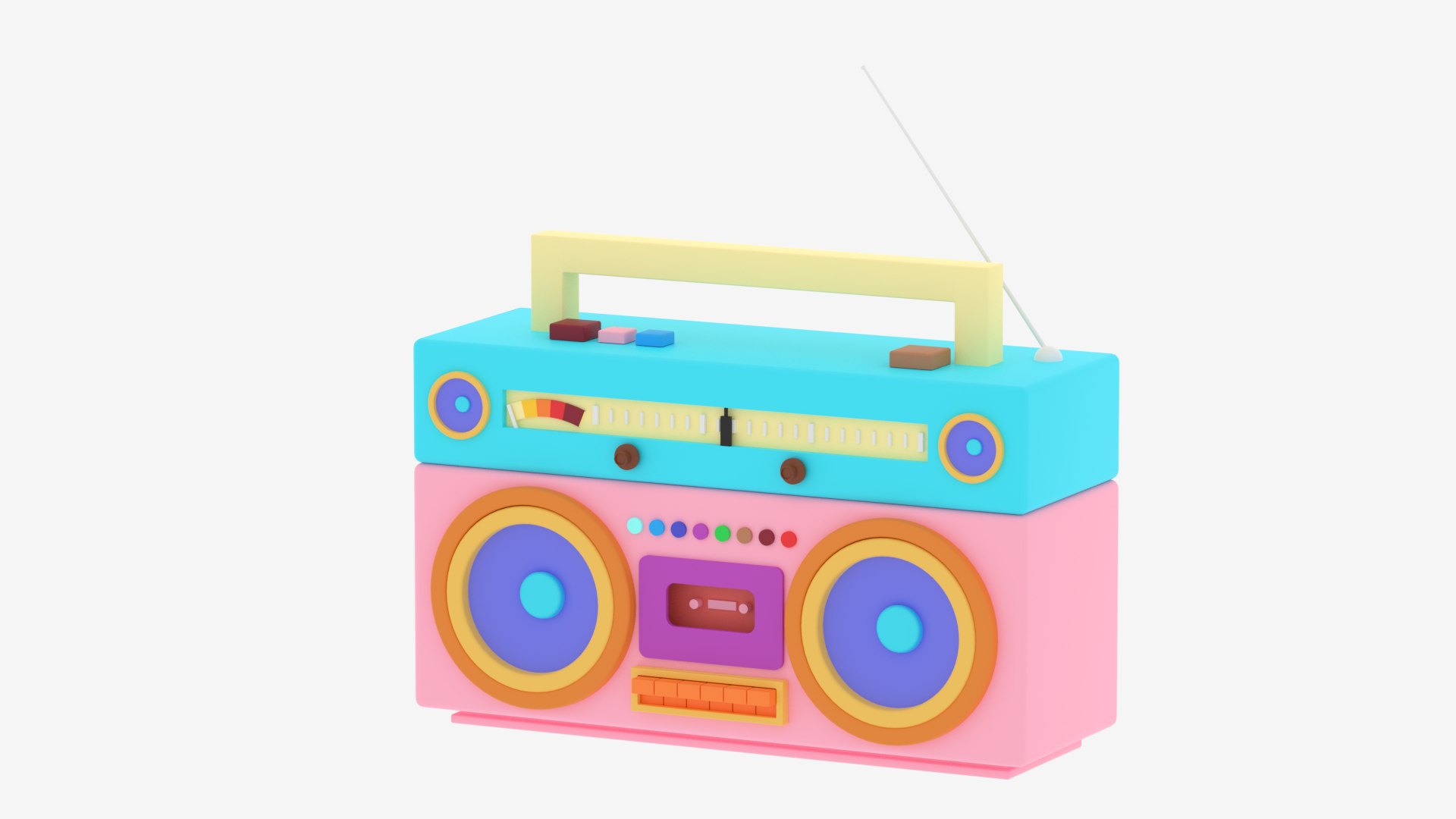 3D Cartoon Boombox Model - TurboSquid 1844377
