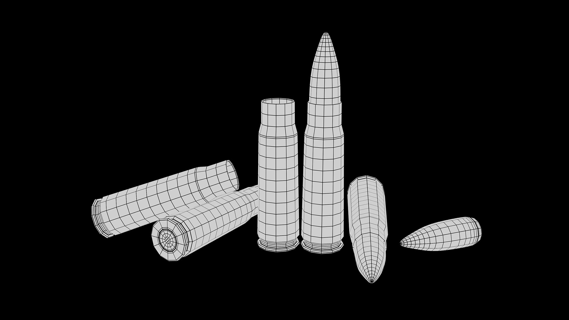 3D Collection Of Various Types Of Bullets Model - TurboSquid 1907938
