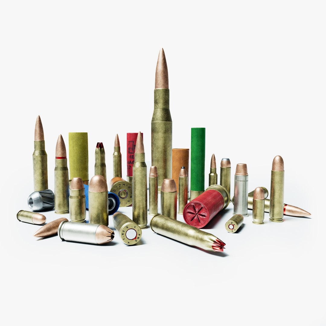 3D Collection Of Various Types Of Bullets Model - TurboSquid 1907938