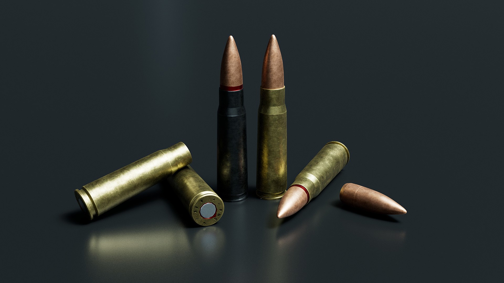 3D Collection Of Various Types Of Bullets Model - TurboSquid 1907938