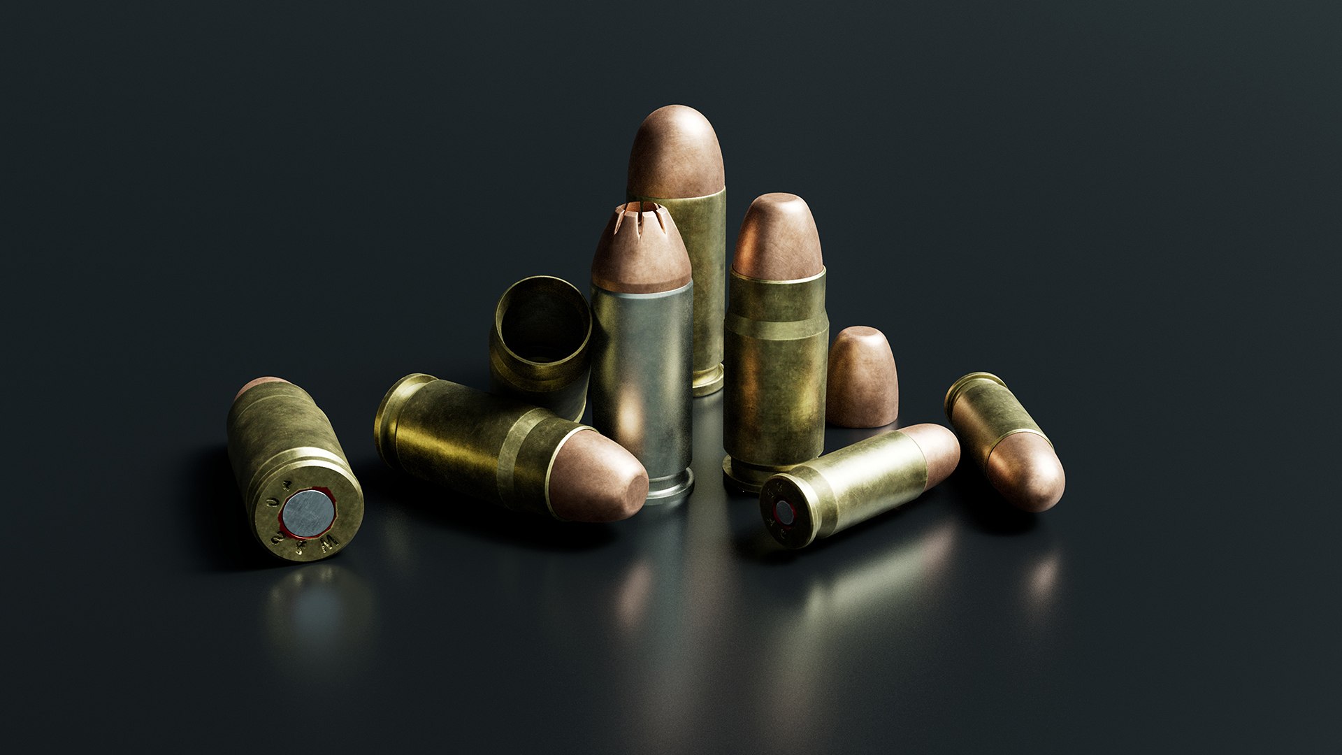 3D Collection Of Various Types Of Bullets Model - TurboSquid 1907938