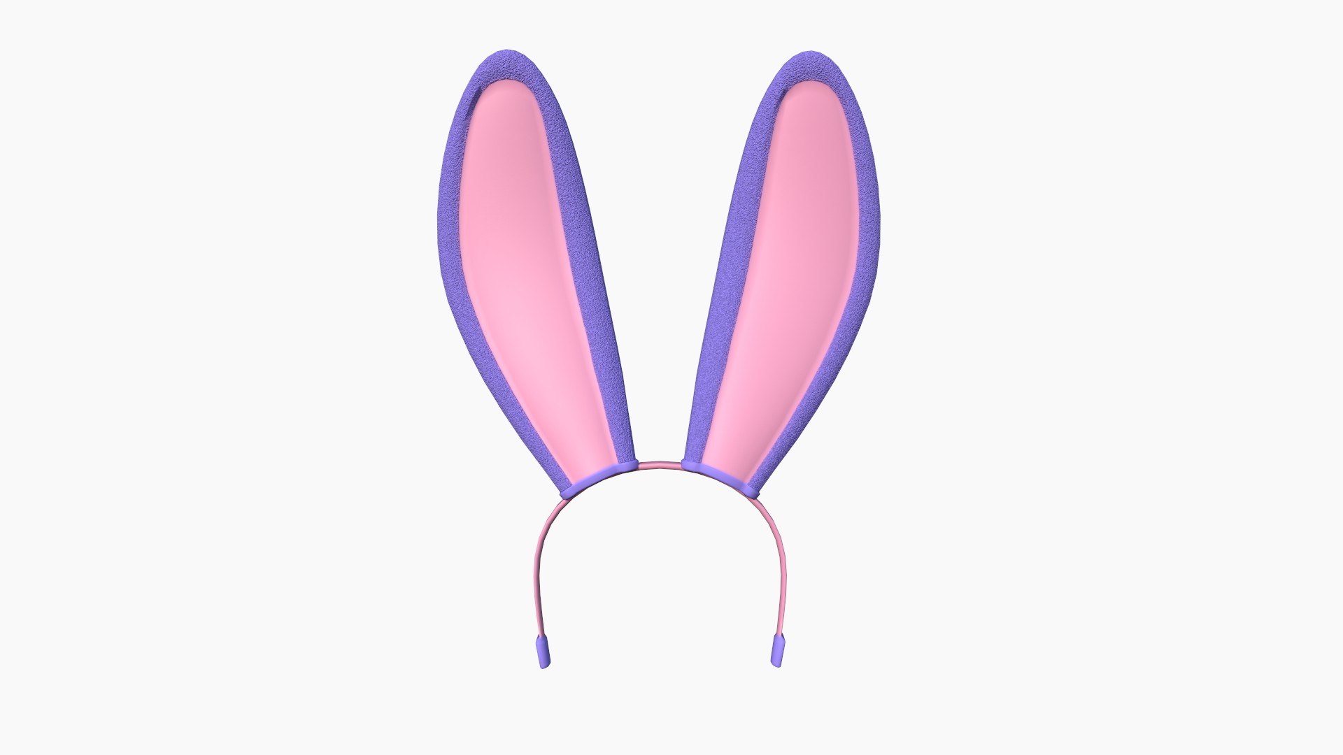 3D Furry Ears Tiara C08 Purple - Headband Character Design - TurboSquid ...