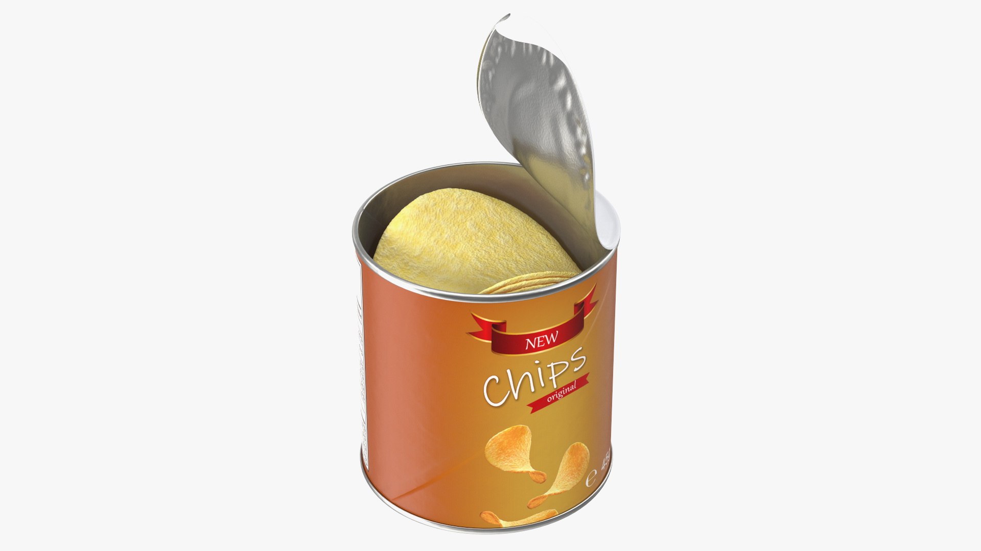 Small Open Tube of Potato Chips 3D - TurboSquid 1796854