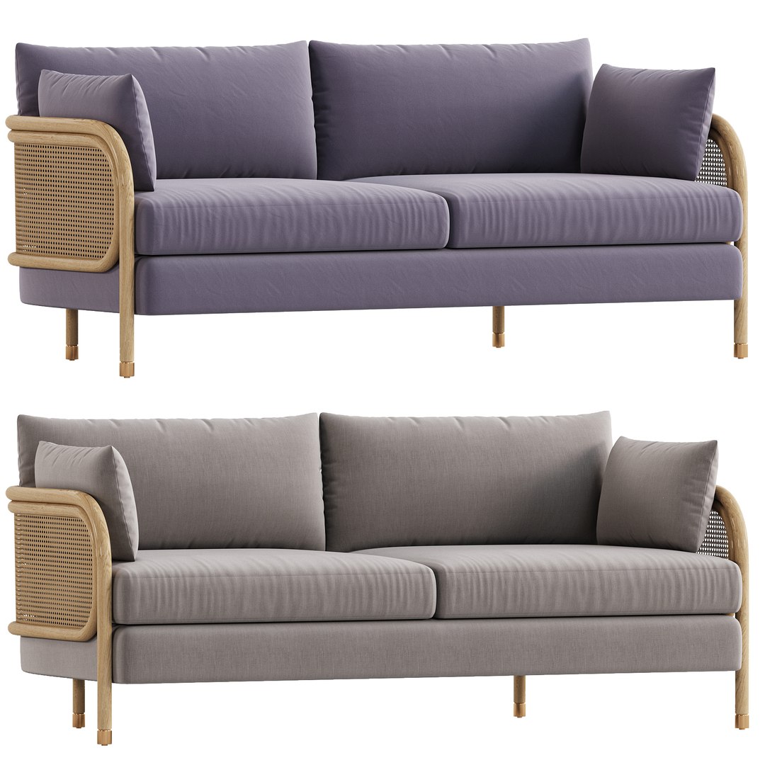Heatherfield Two Cushion Sofa model - TurboSquid 2128313