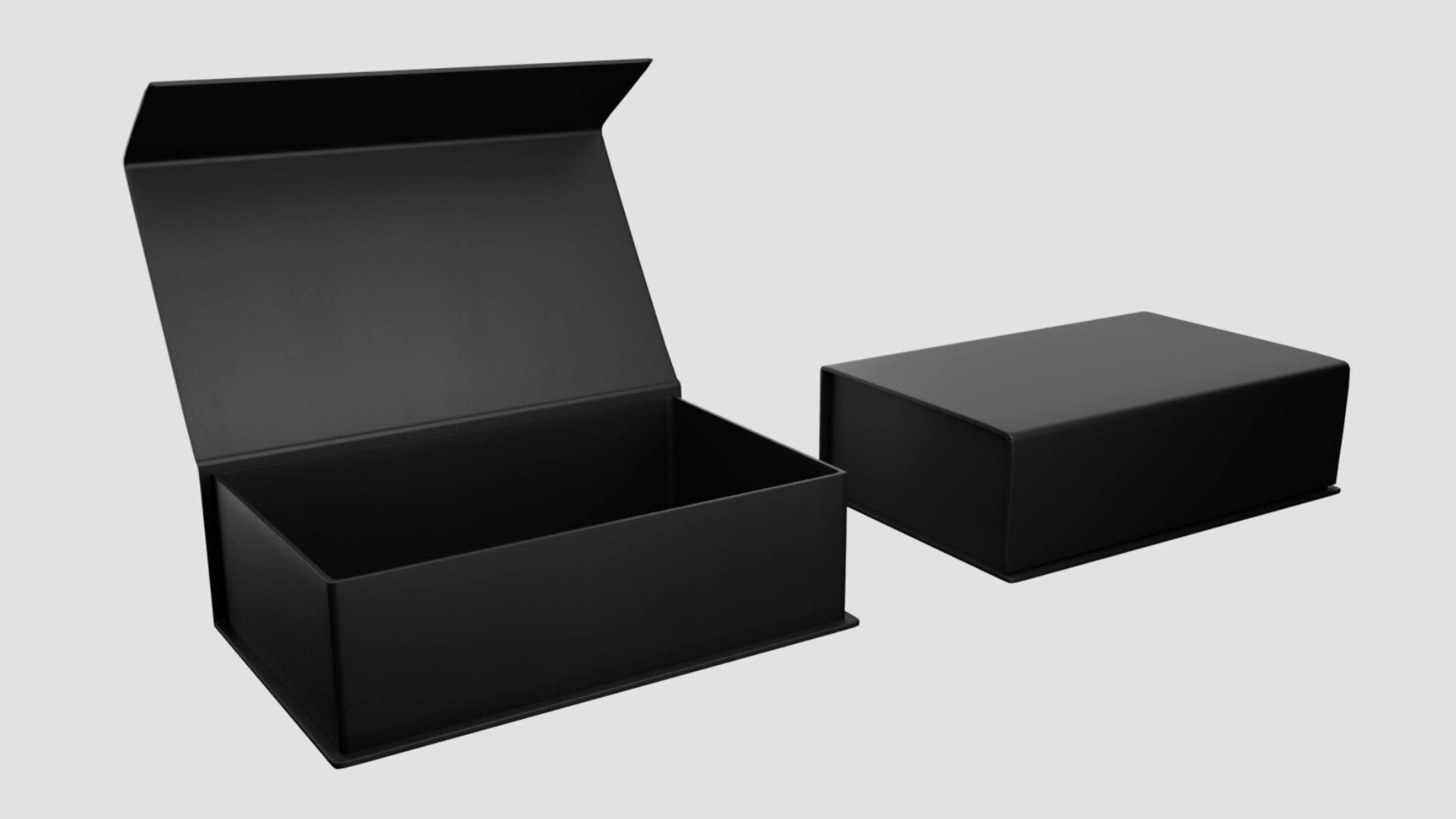 3D Model Magnetic Paper Gift Box Black - TurboSquid 2208079