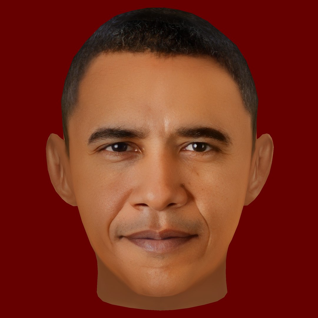 Low Poly Head Of The President - Barack Obama 3D Model - TurboSquid 2206353