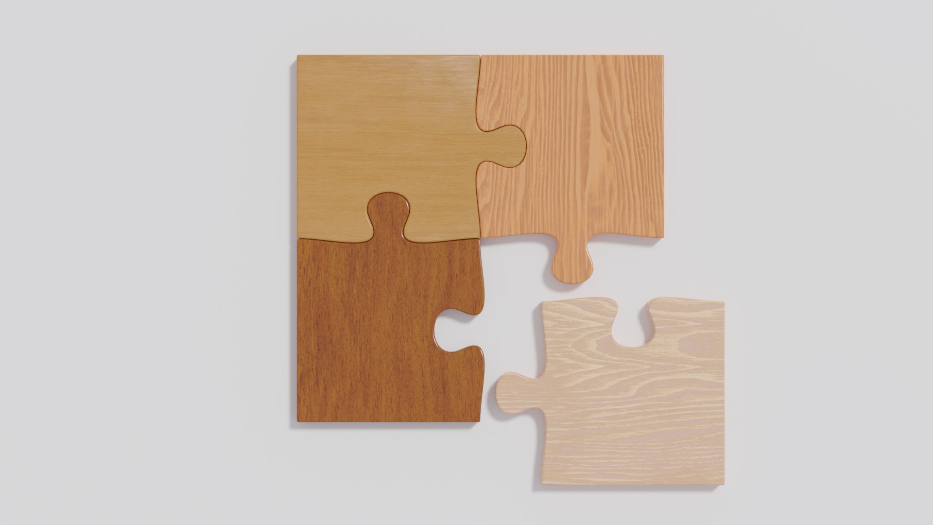 Wooden Jigsaw Puzzle 3D Model - TurboSquid 1756424