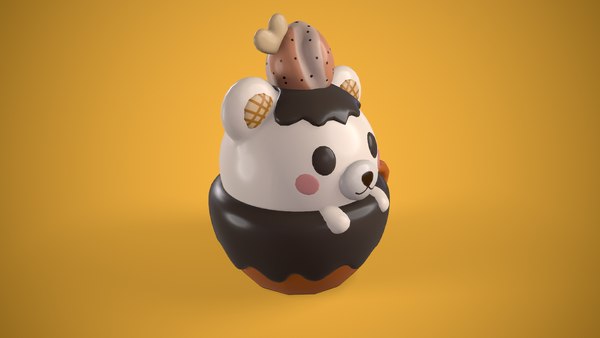 3D Cake bear squish toy model - TurboSquid 1953382
