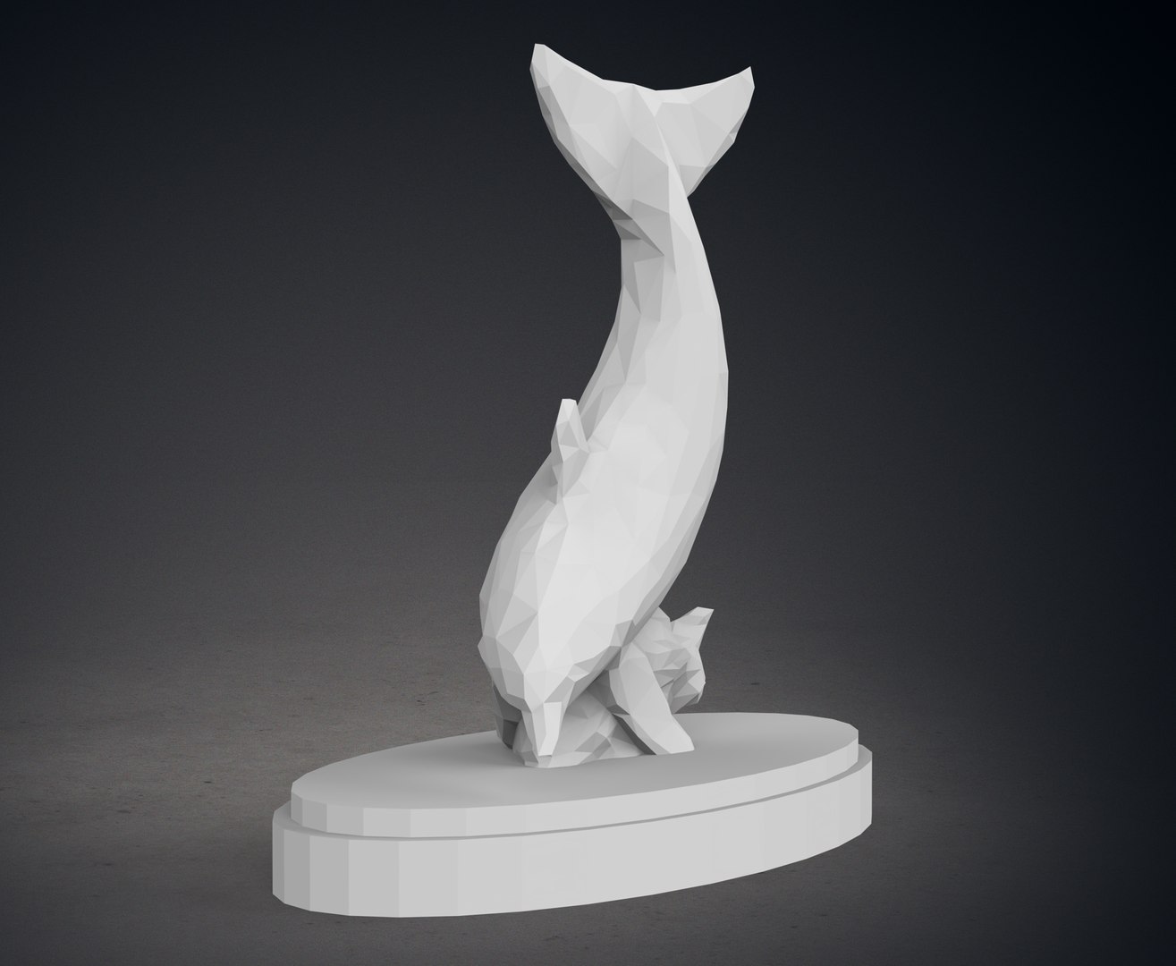 3D Low Poly Dolphin Statue - TurboSquid 2226256