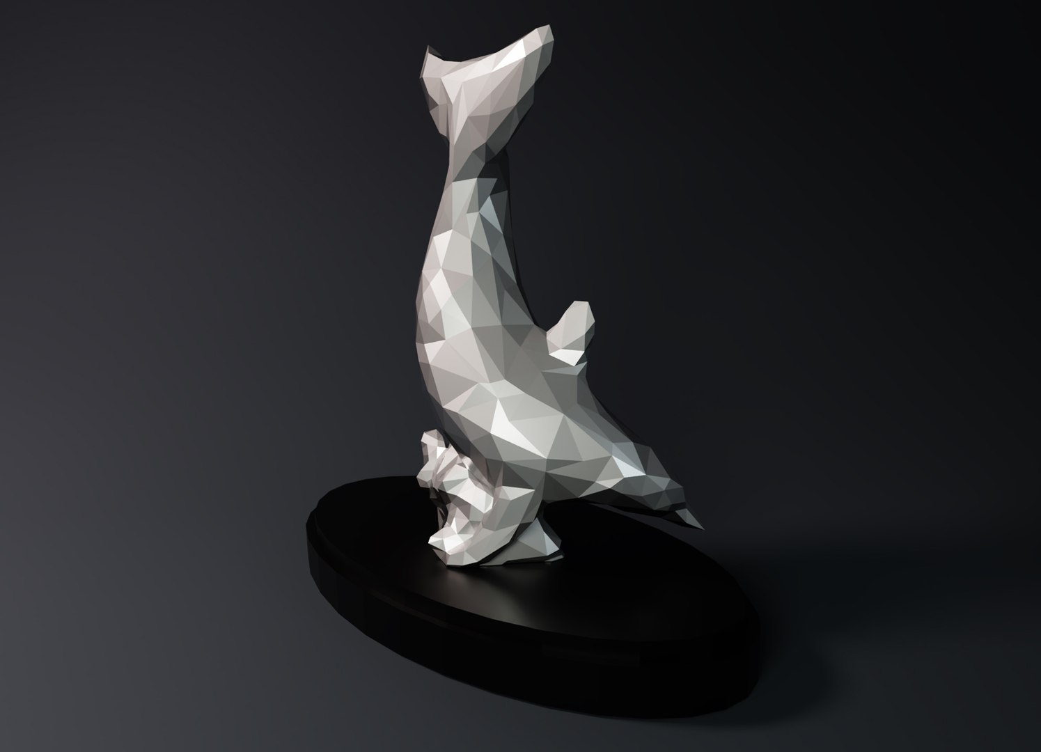3D Low Poly Dolphin Statue - TurboSquid 2226256