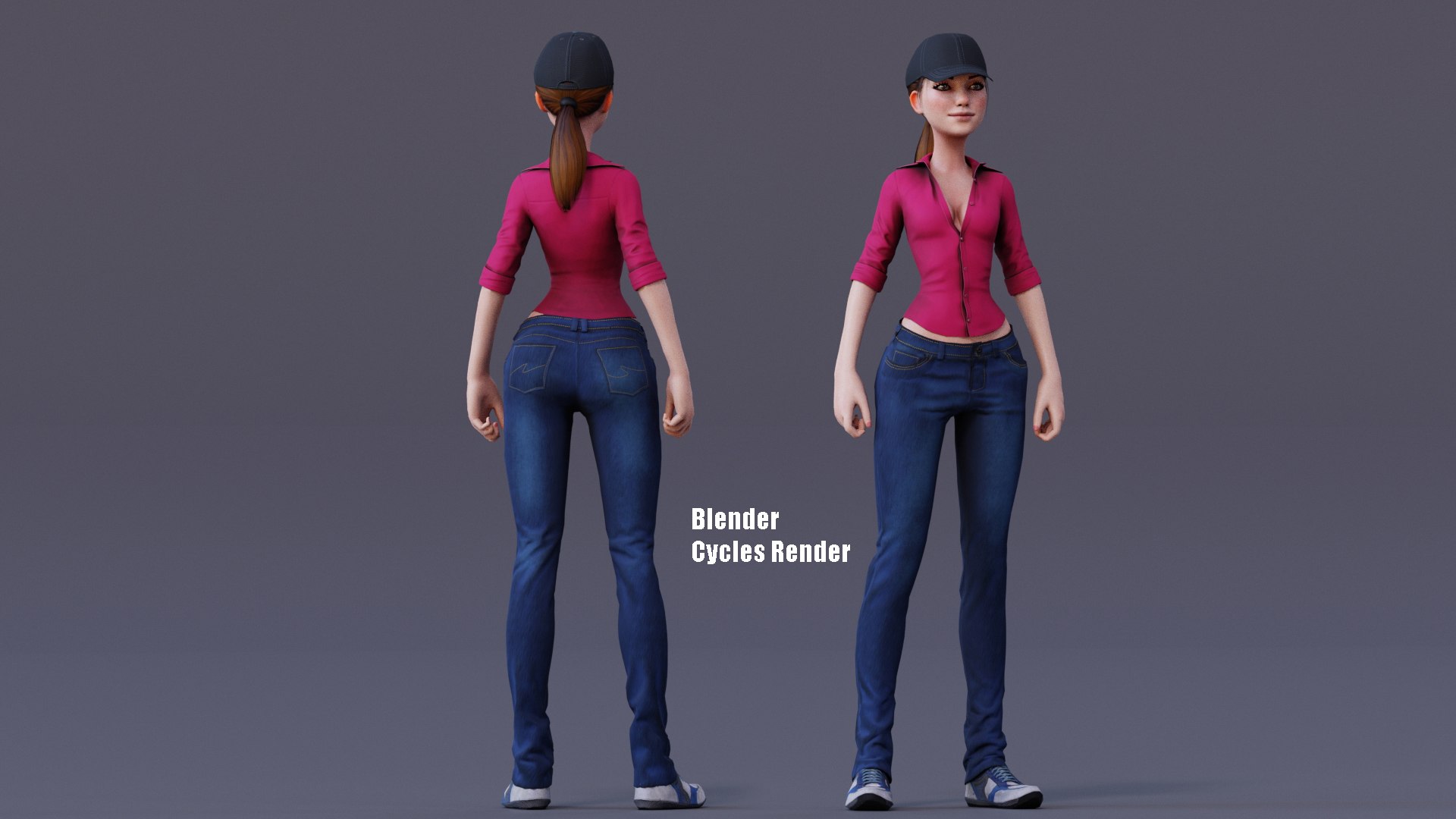 3D Kristen Cartoon Woman Rig V2 - TurboSquid 1998010