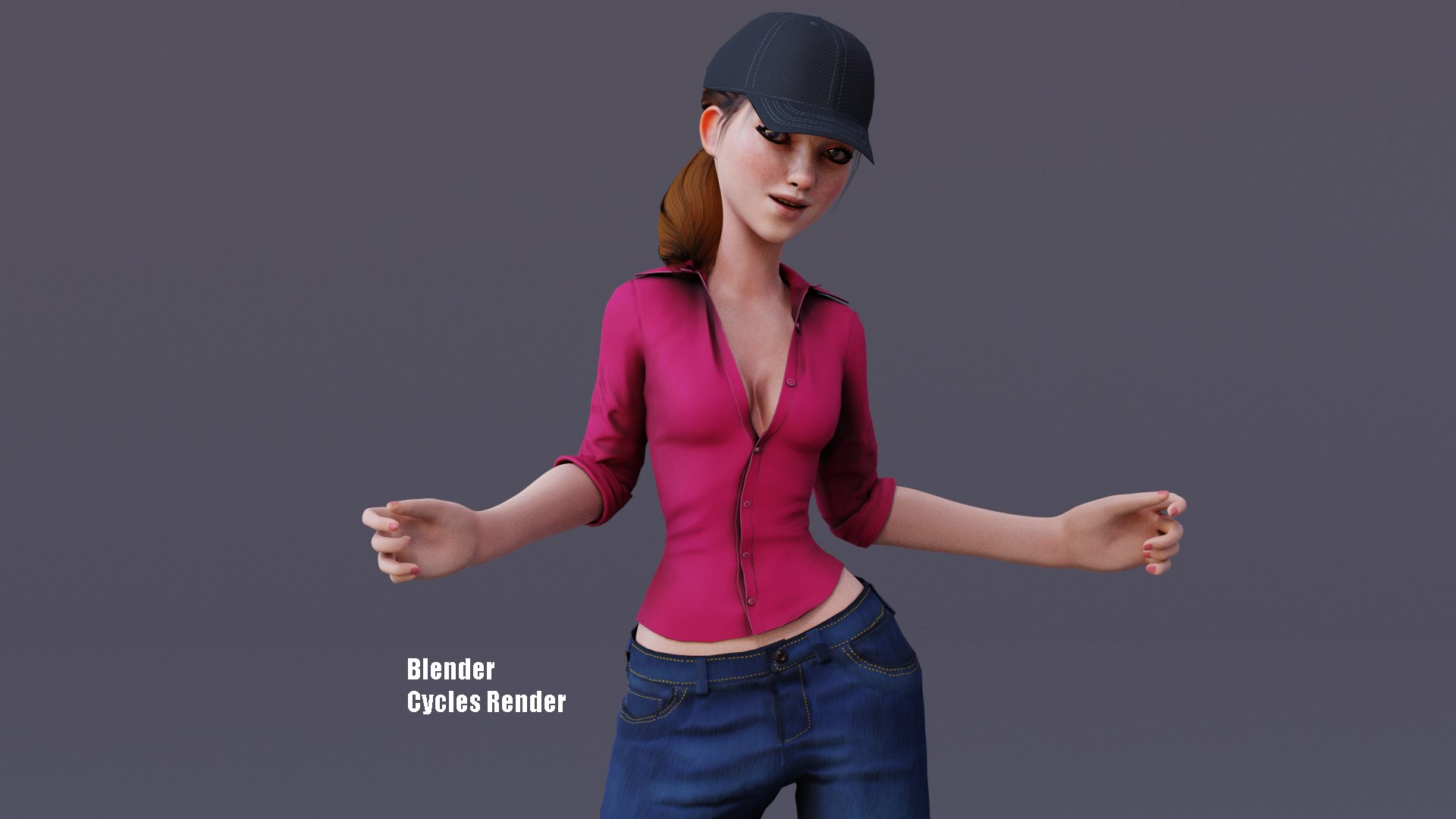 3D Kristen Cartoon Woman Rig V2 - TurboSquid 1998010