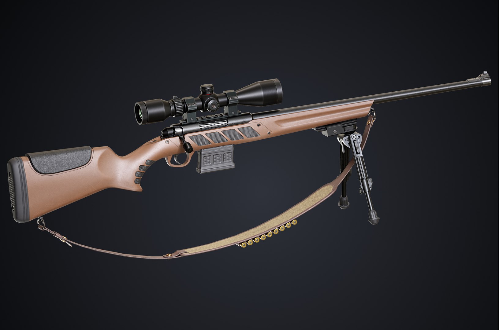 Hunting Rifle GameReady 3D Model - TurboSquid 2011046