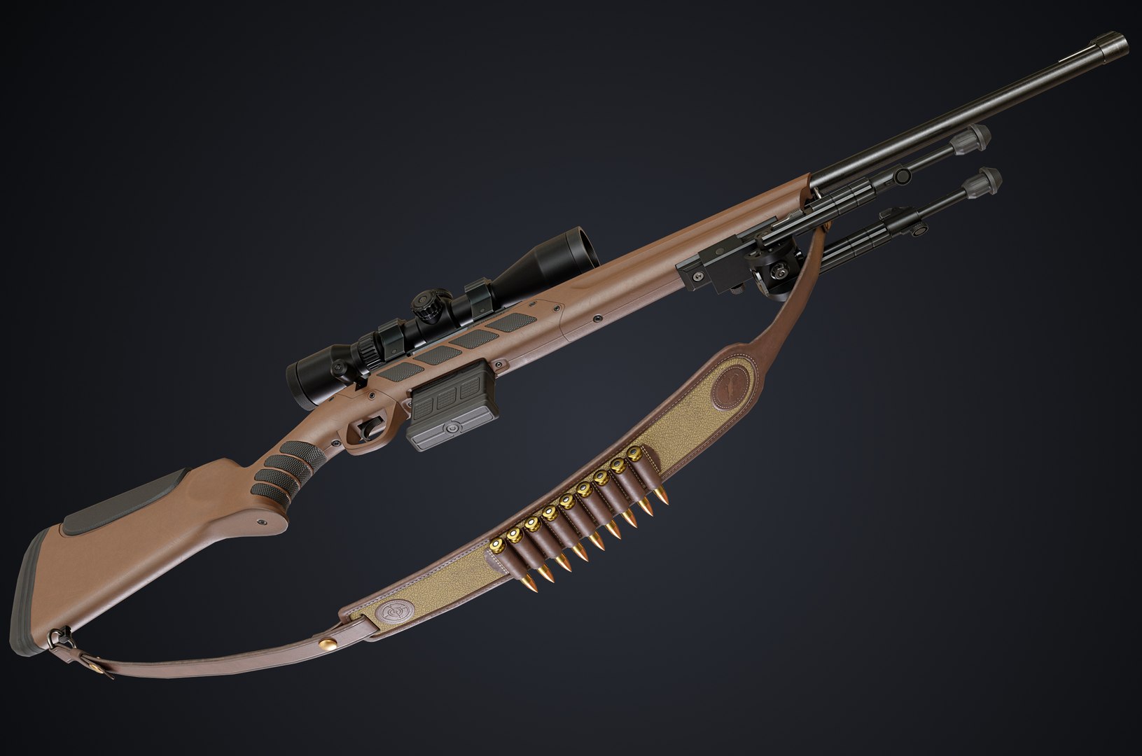 Hunting Rifle GameReady 3D Model - TurboSquid 2011046