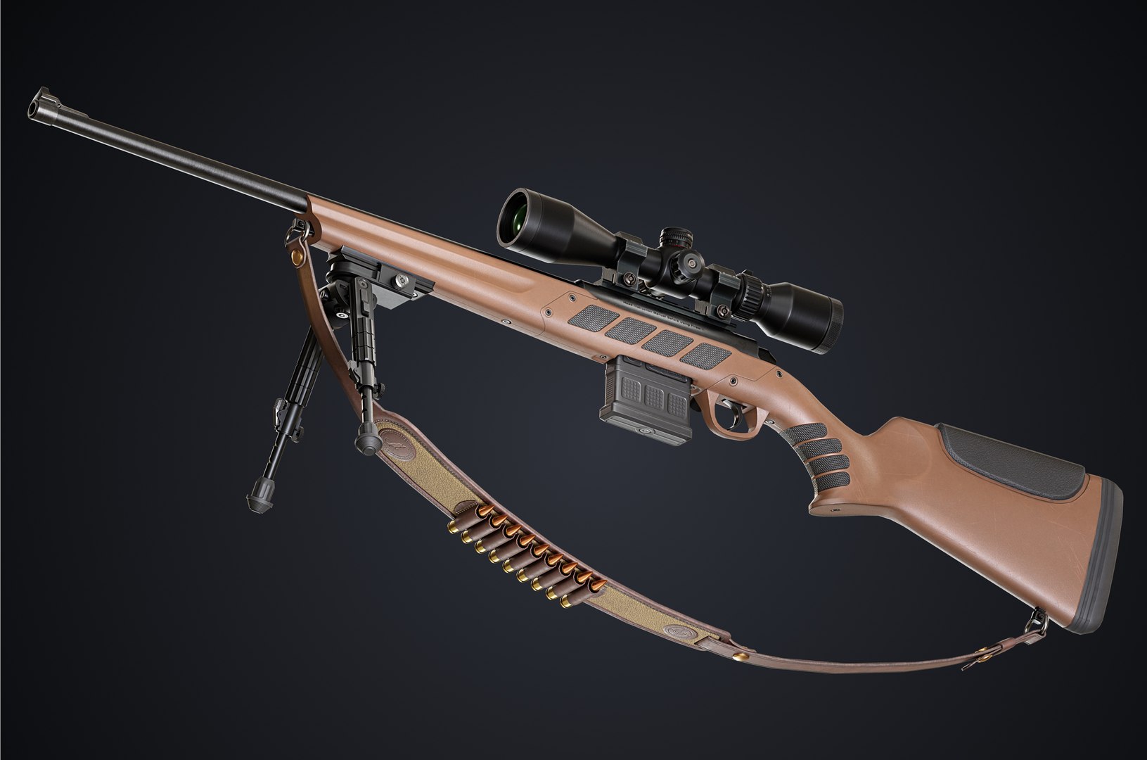 Hunting Rifle GameReady 3D Model - TurboSquid 2011046