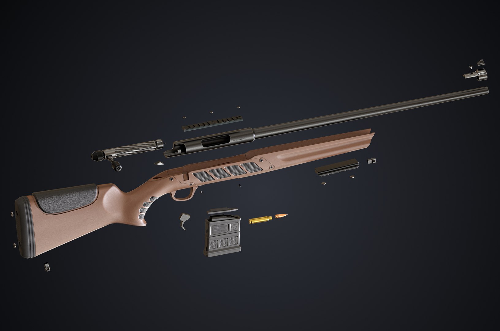 Hunting Rifle GameReady 3D Model - TurboSquid 2011046