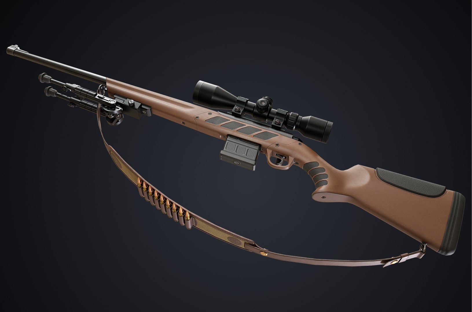 Hunting Rifle GameReady 3D Model - TurboSquid 2011046
