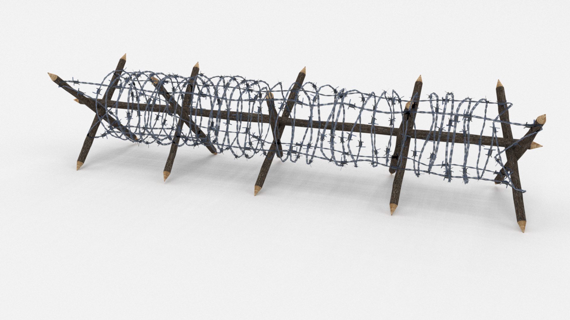 3D barbed wire obstacle - TurboSquid 1191704