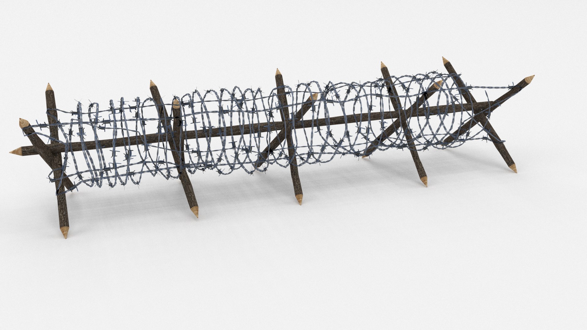 3D barbed wire obstacle - TurboSquid 1191704
