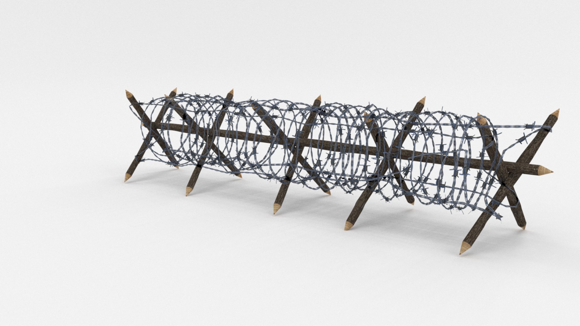 3D barbed wire obstacle - TurboSquid 1191704