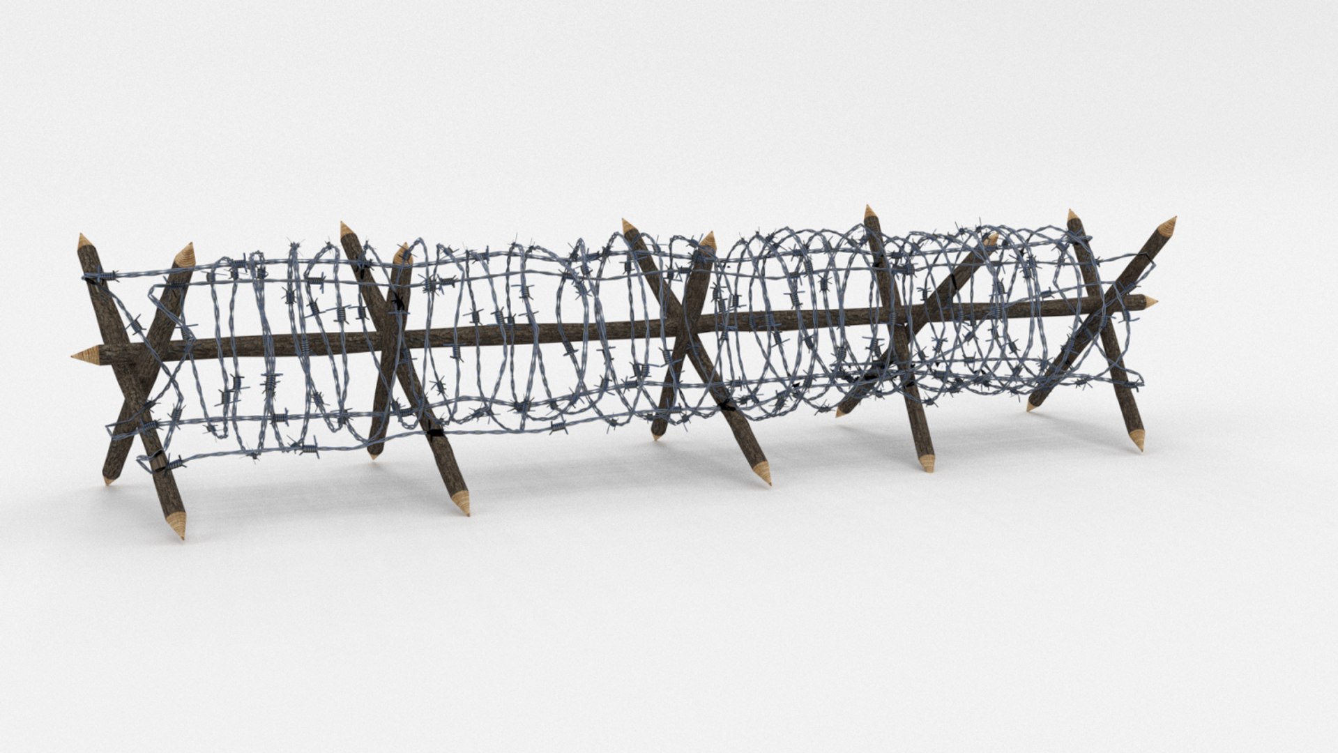 3D barbed wire obstacle - TurboSquid 1191704