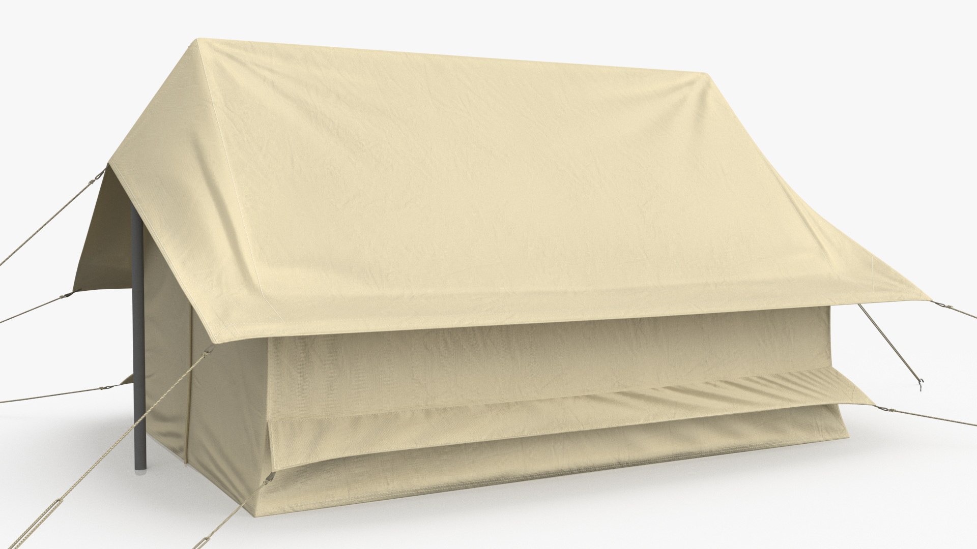 Sand Color Vintage Ridge Tent Closed 3D Model - TurboSquid 2250300