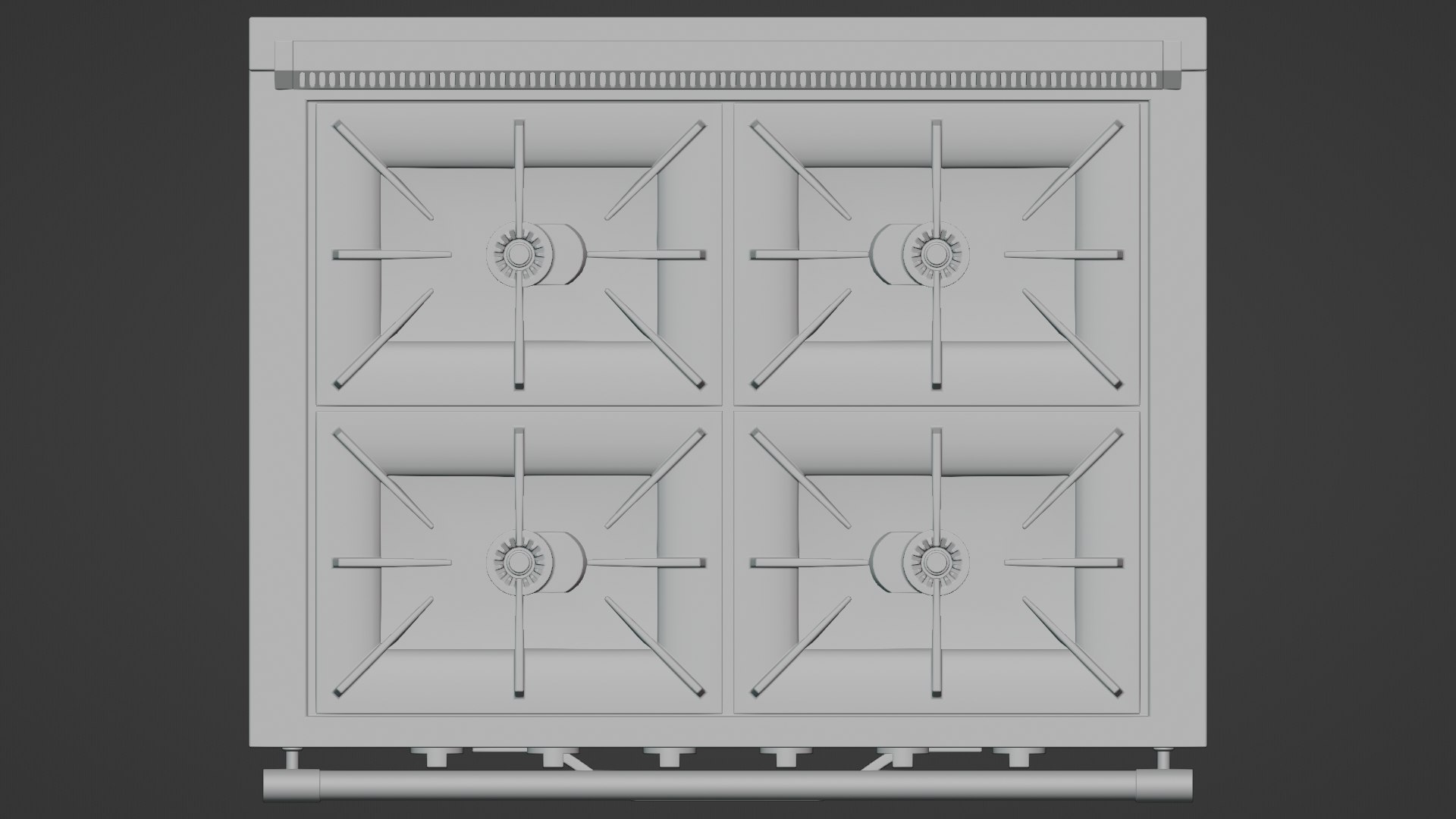 Freestanding Range with 4 Burners-36inch 3D model - TurboSquid 2027612