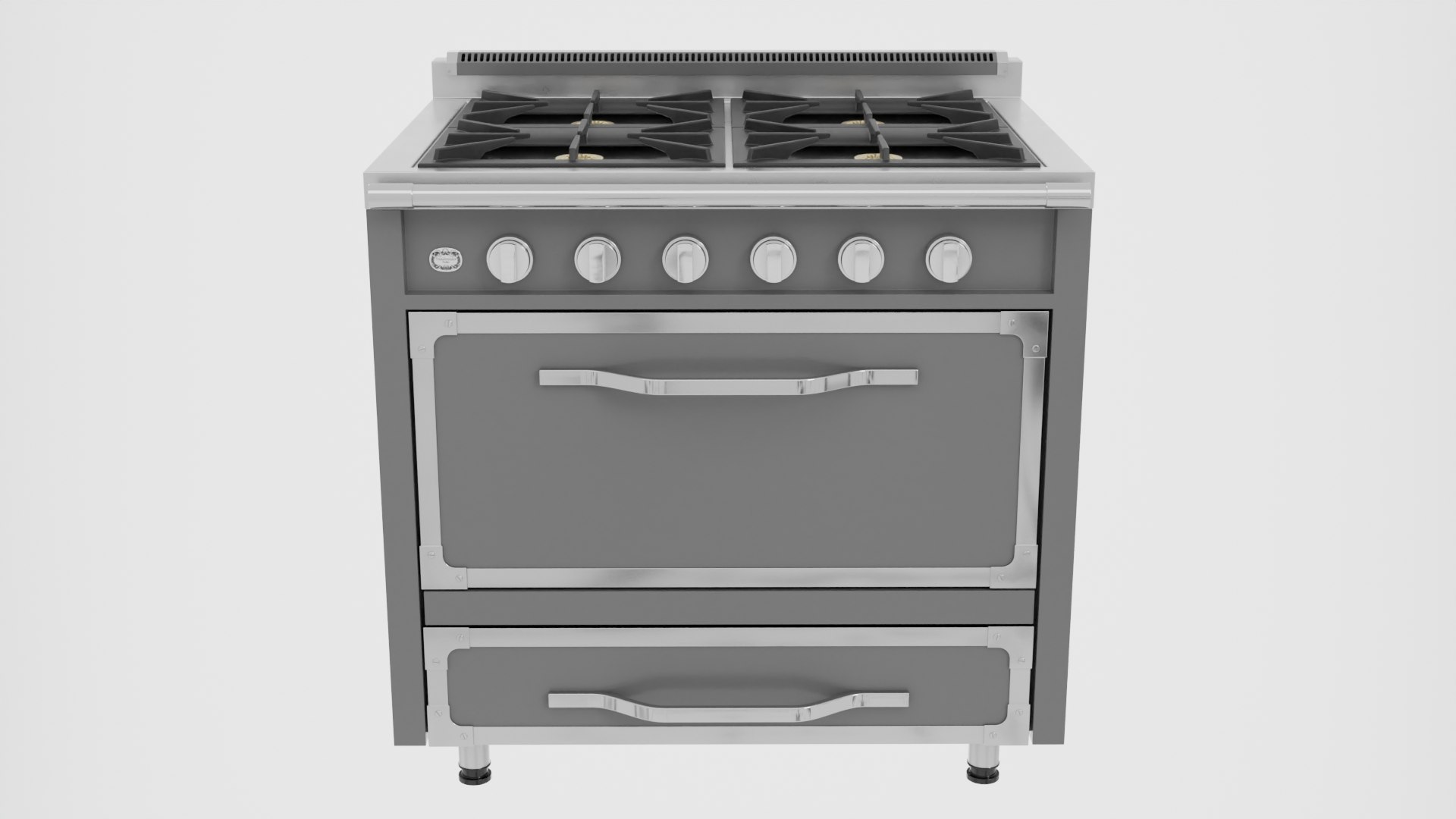 Freestanding Range With 4 Burners-36inch 3D Model - TurboSquid 2027612