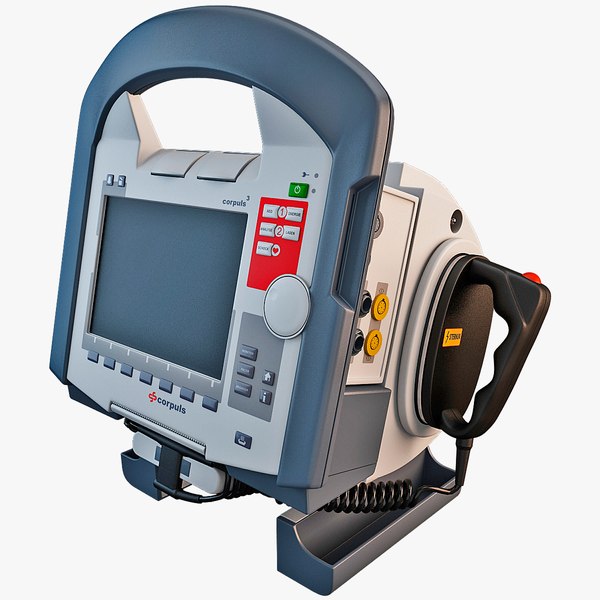 3d portable defibrillator model