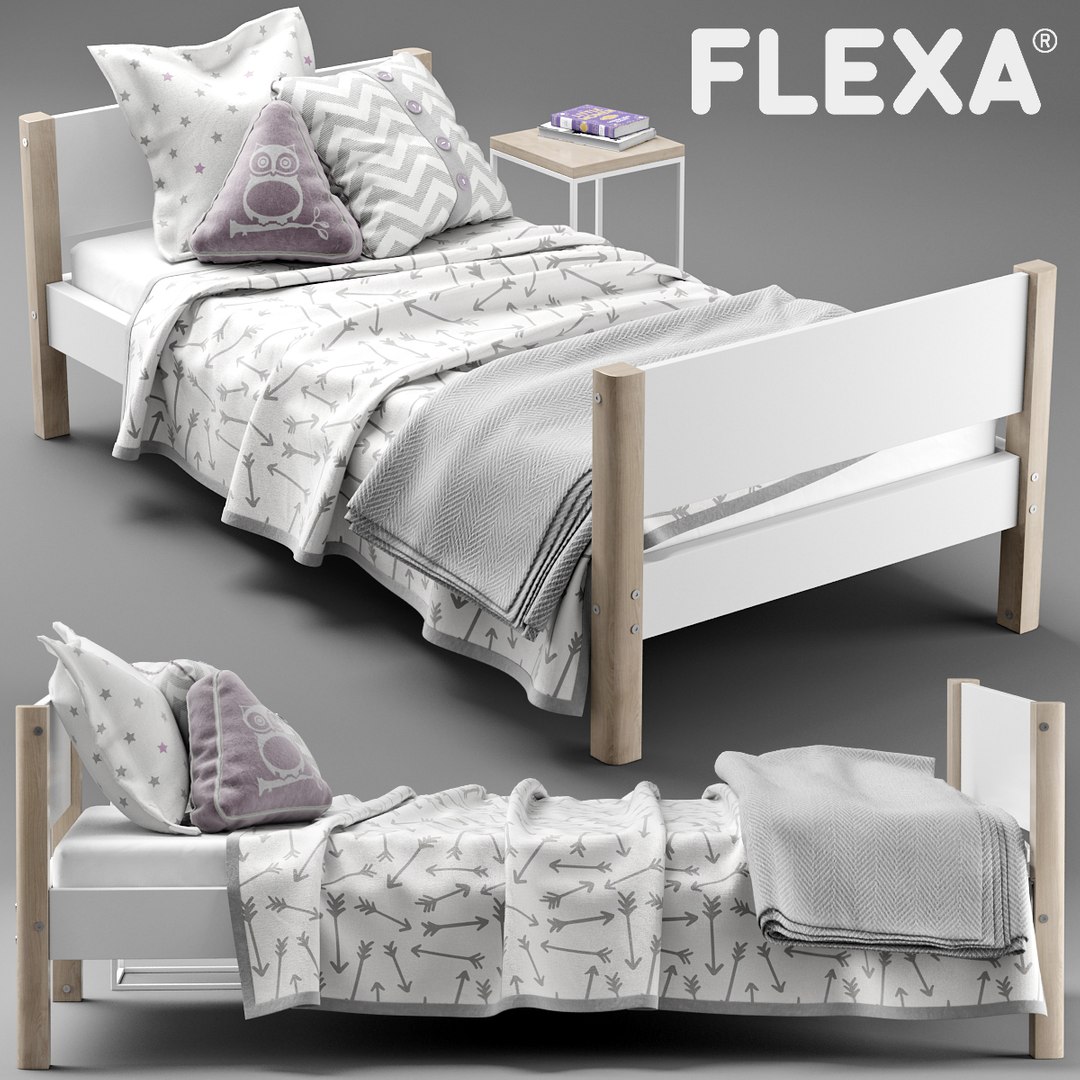 Flexa Single Bed 3d Model