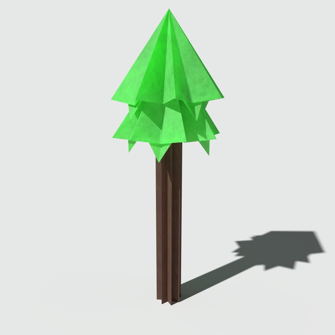 3D Ready Origami Pine - TurboSquid 1404429