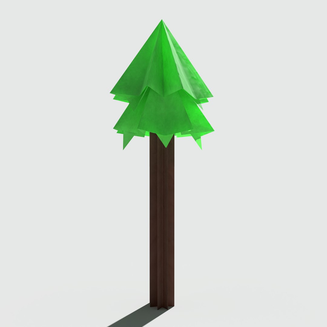 3D Ready Origami Pine - TurboSquid 1404429